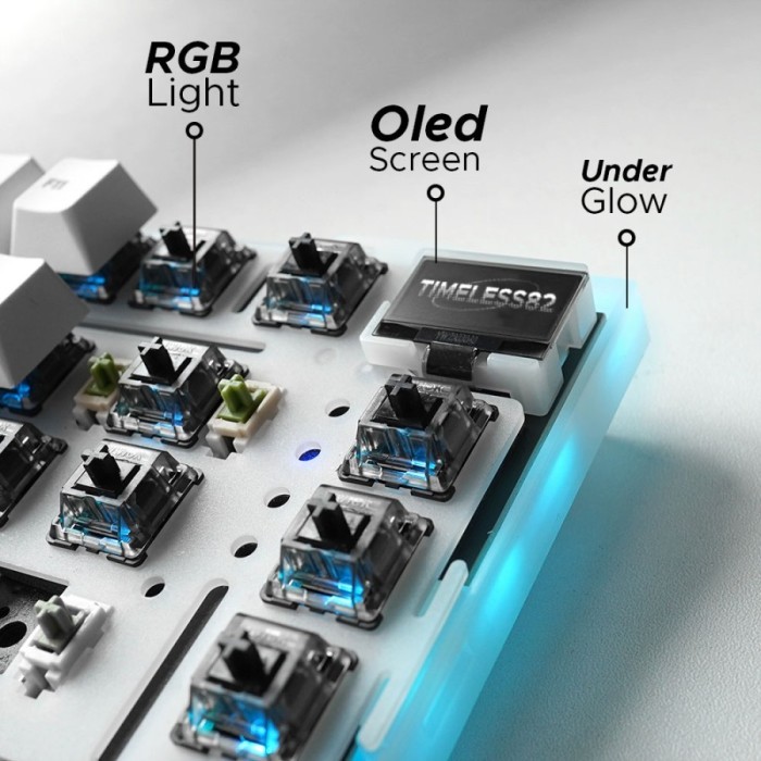 Jual Noir Timeless82 75% Wireless Oled Mechanical Keyboard Timeless 82 ...