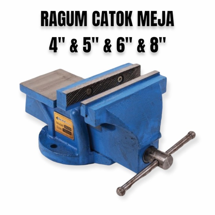 Jual RAGUM CATOK MEJA BESI BENCH VISE FIXED NON SWIVEL 4 5 6 INCH ...