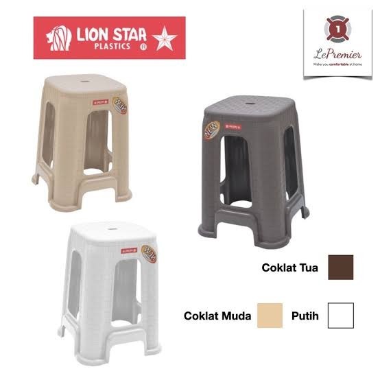 Jual Kursi Plastik Lion Star G-24/Bangku Baso Segi Plastik/Satin High ...
