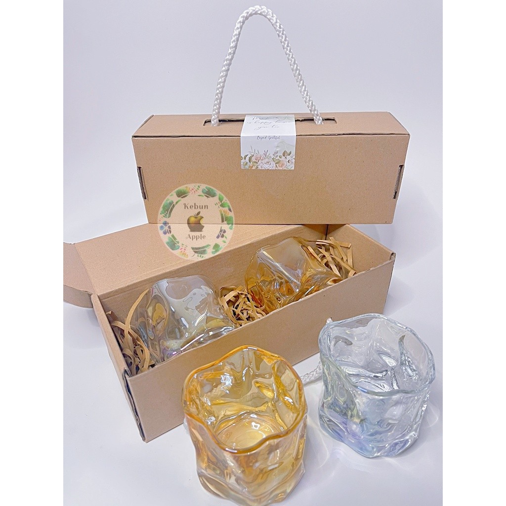 Jual Set Gift Hampers Lebaran Gelas Kaca Aesthetic Gelas Wine, Kopi ...