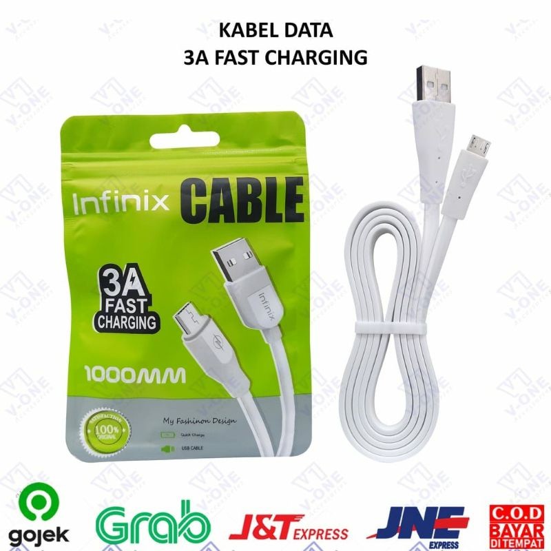 Jual KABEL DATA 3A FAST CHARGING 1000MM Micro | Shopee Indonesia