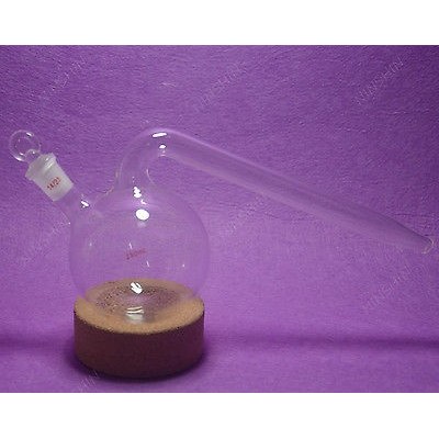 Jual RETORT 250ML GLASS FLASK LAB GLASSWARE LAB PASTEUR FLASK BRAND NEW ...
