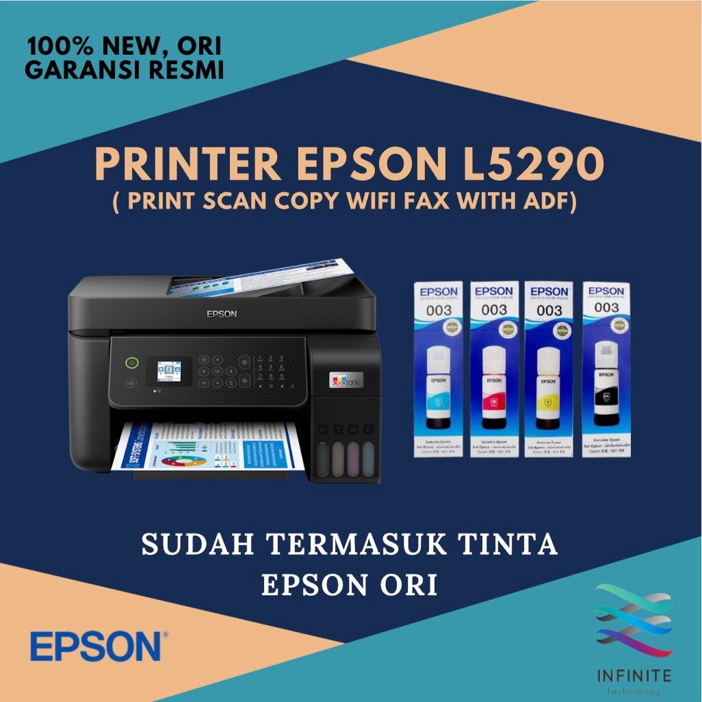 Jual Printer Epson L5290 L 5290 Original Ink WiFi Fax All in One ...