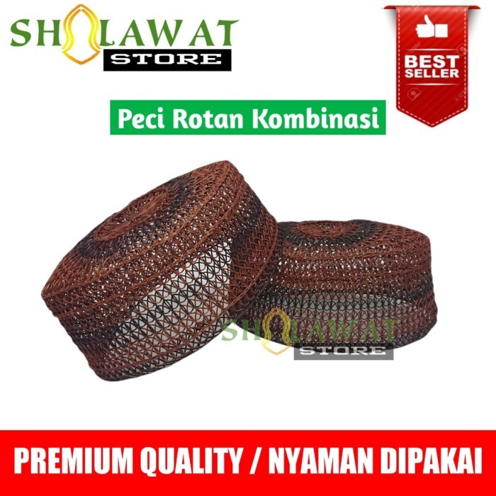 Jual Kopyah Rotan/Peci Rotan Akar/Peci Karang/Songkok Rotan/Kopiah Rotan | Shopee Indonesia