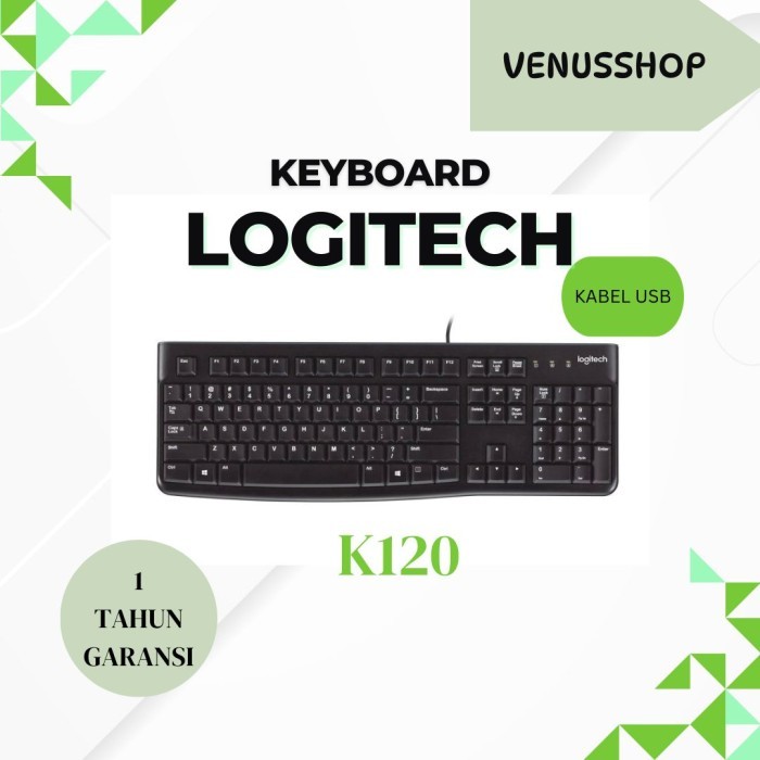 Jual Logitech Cable Keyboard K120 Usb / Keyboard K 120 Original ...