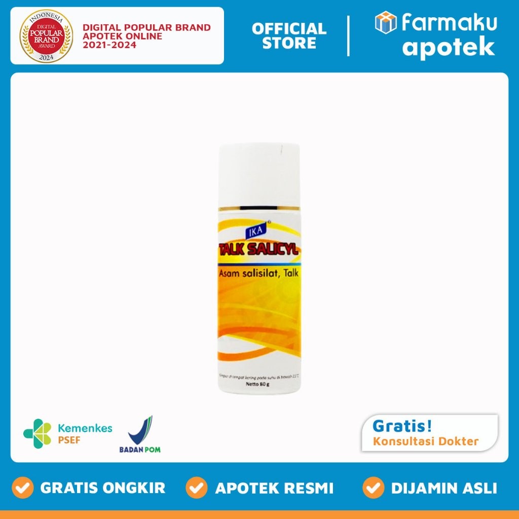 Jual Bedak Salicyl Kuning Ika 80 gr - BIN | Shopee Indonesia