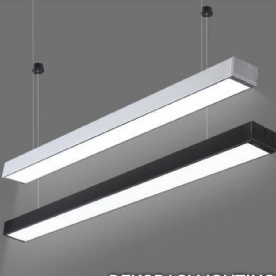 Jual Kap Lampu Gantung Kantor Tl Linear T8 Led Balok 120Cm 1X18W 120 Cm ...
