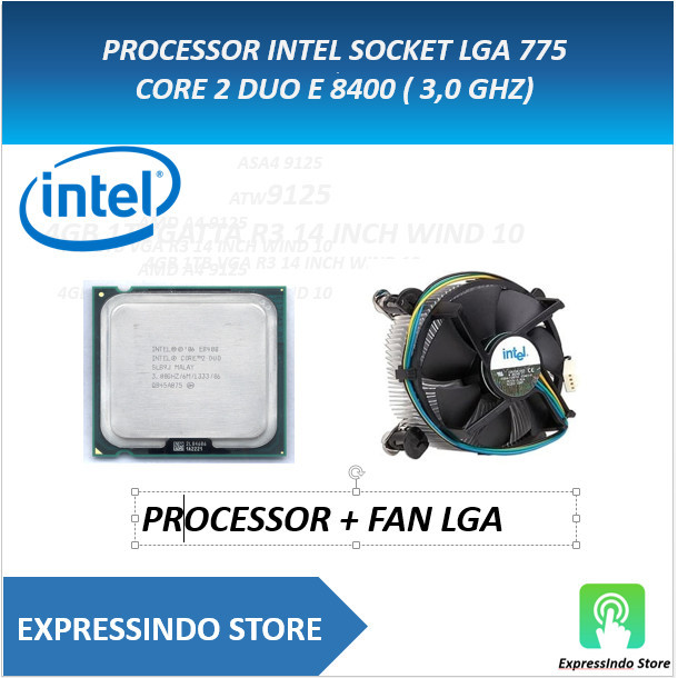 Jual PROCESSOR INTEL SOCKET LGA 775 CORE 2 DUO E 8400 ( 3,0 GHZ) | Shopee Indonesia