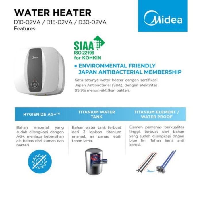 Jual Water Heater Midea 15 Liter D15-02Va/Pemanas Air Listrik Midea | Shopee Indonesia