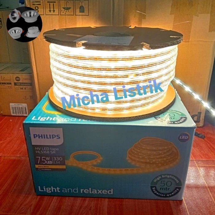 Jual LED Selang Philips 7,5W/M Outdoor / Led Strip Selang Philips 7,5W 220V 3000K Outdoor 50M ...
