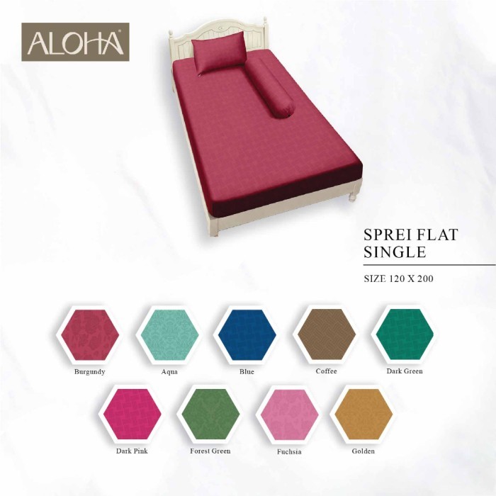 Jual Terbaru Aloha Sprei Singel Polos 120X200 Bahan Lembut Tidak Luntur ...