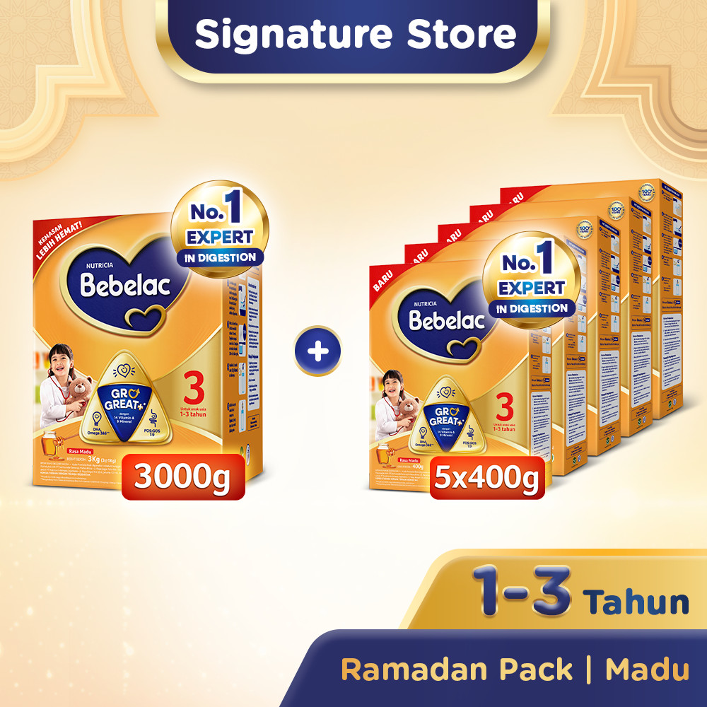 Jual [Bebelac Special Pack] Bebelac 3 / Bebelac 1+ Madu 3000 GR ...