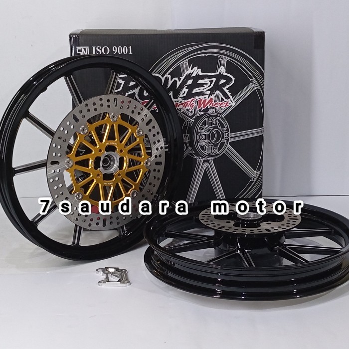 Jual velg racing power gp drag model daytona +cakram 160/185/17 ninja r/rr | Shopee Indonesia