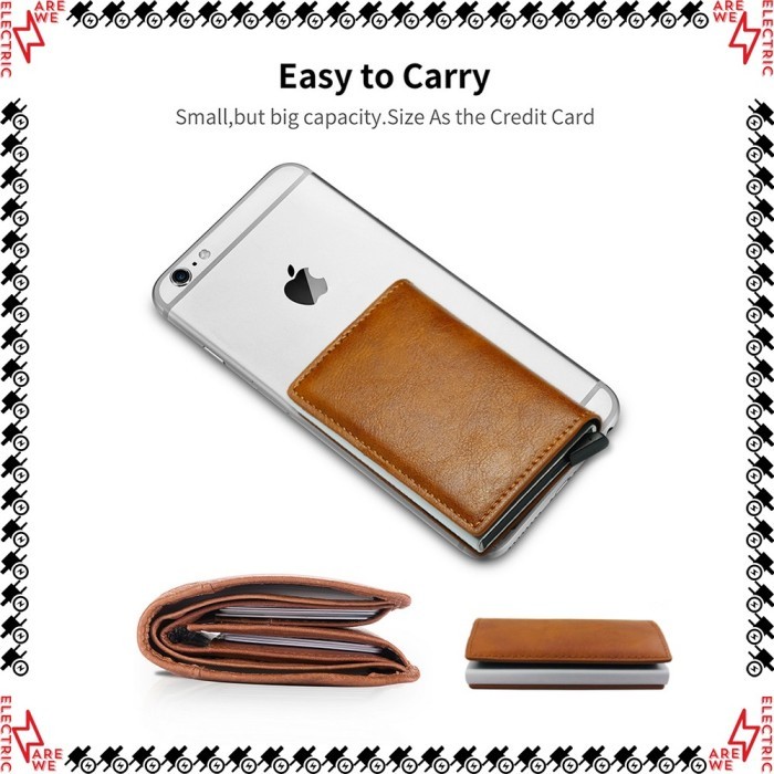 Jual Carbon Fiber Leather Smart Wallet Anti Thief Rfid Pop Up Card ...