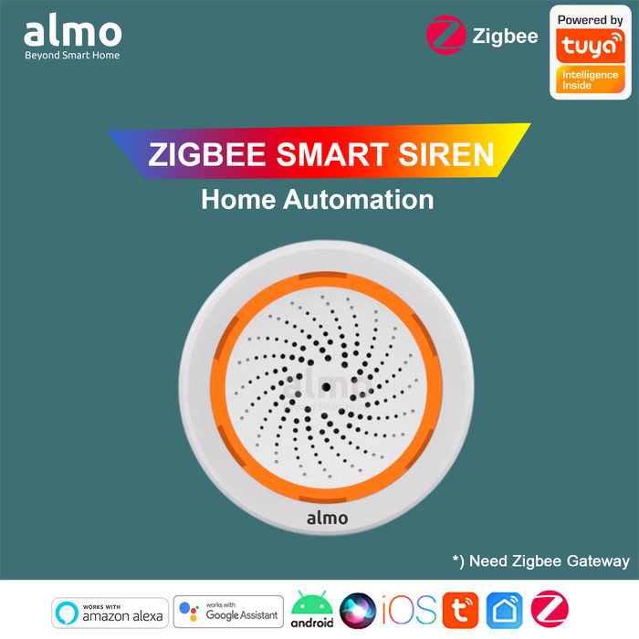 Jual ALMO ZigBee Smart Siren Alarm Home Automation IoT Tuya Smartlife ...