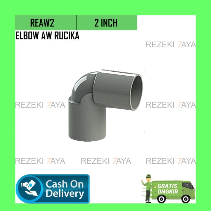 Jual ELBOW AW 2 INCH RUCIKA FITTING PIPA AIR PVC RUCIKA SAMBUNGAN SOKET ...