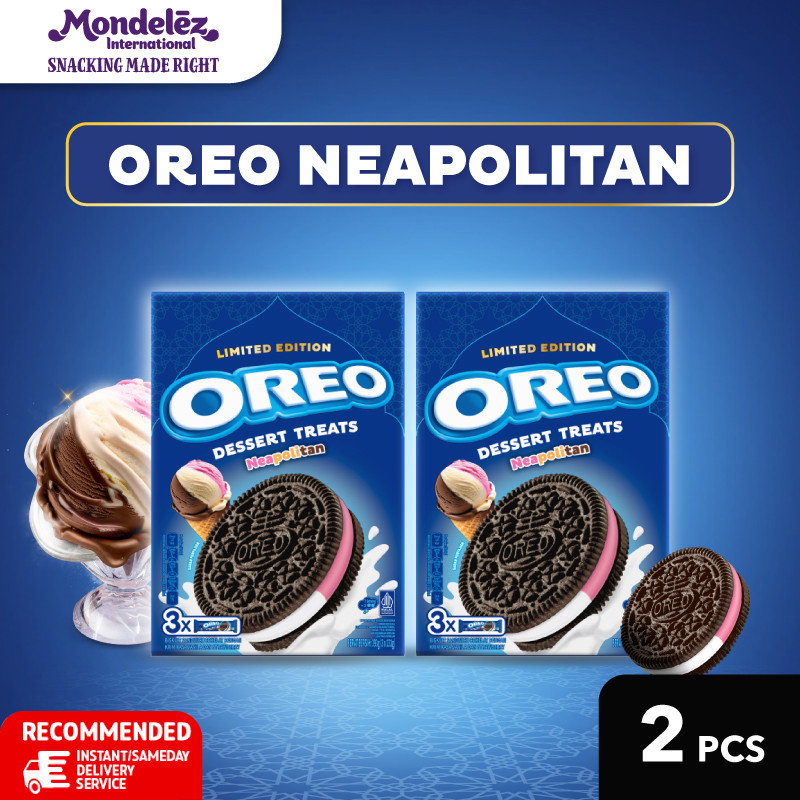 Jual Oreo Dessert Treats Neapolitan (3 x 131g) Multipack 2x | Shopee ...