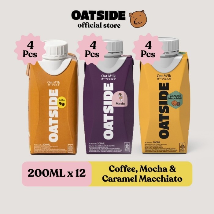 Jual TERLARIS OATSIDE MINI OAT MIX COFFEE, MOCHA & CARAMEL MACCHIATO ...