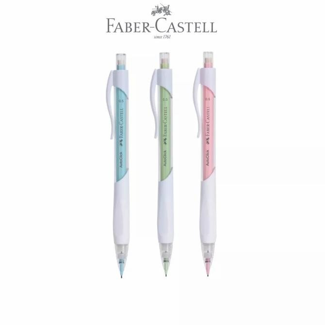 Jual ASLI [ SET ] PENSIL MEKANIK CETEKAN 0,5 + REFILL - FABER CASTELL ...