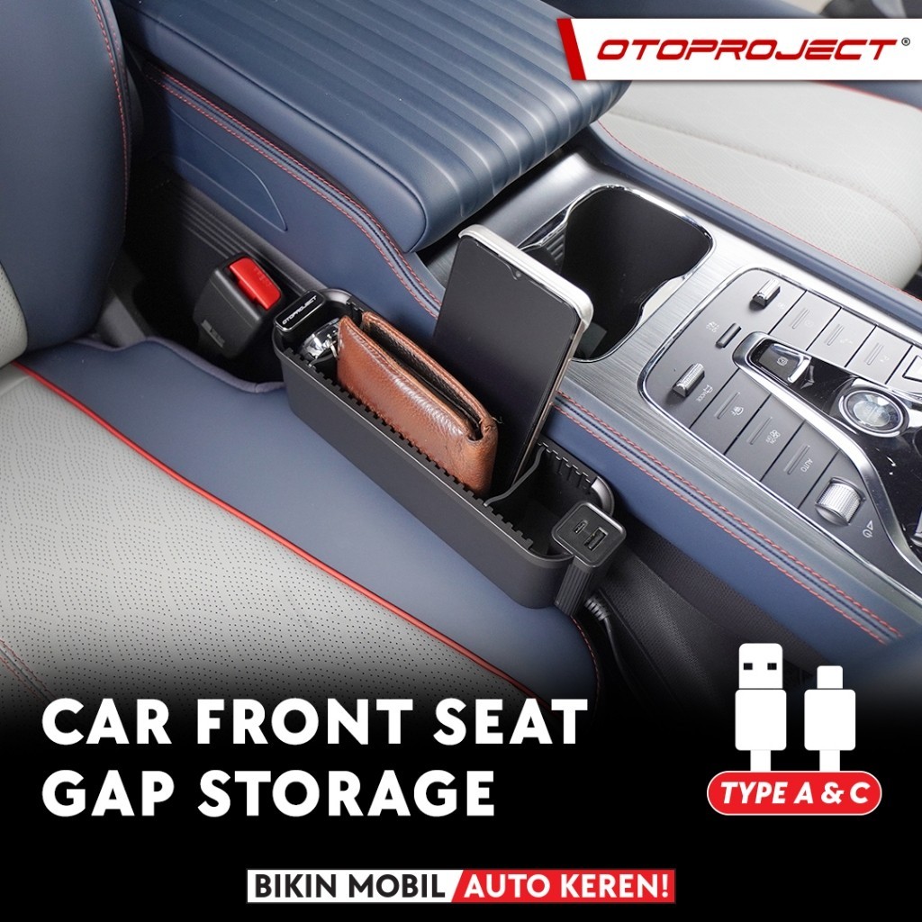 Jual Otoproject - Car Front Seat Gap Storage With Usb Charger Onyx ...