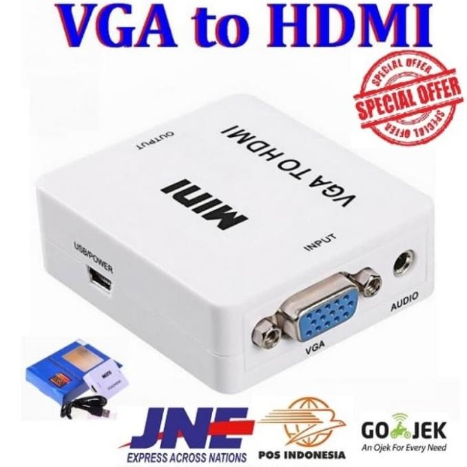 Jual BARU VGA TO HDMI CONVERTER / CONVERTER HDMI VGA | Shopee Indonesia
