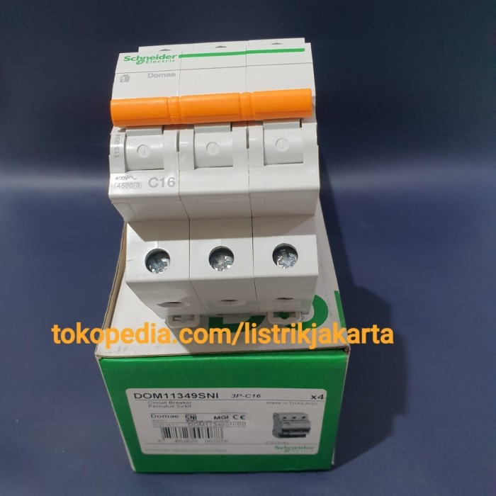 Jual Mcb Schneider Merlin Gerin Domae 3P 3Phase 3Pas C16 16A 16Amper | Shopee Indonesia