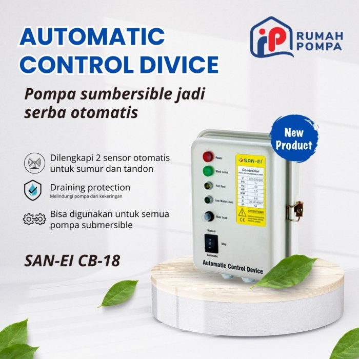 Jual CONTROL BOX POMPA SATELIT 1.5 - 3 HP SAN-EI CB-18 - 2HP KODE 977 ...