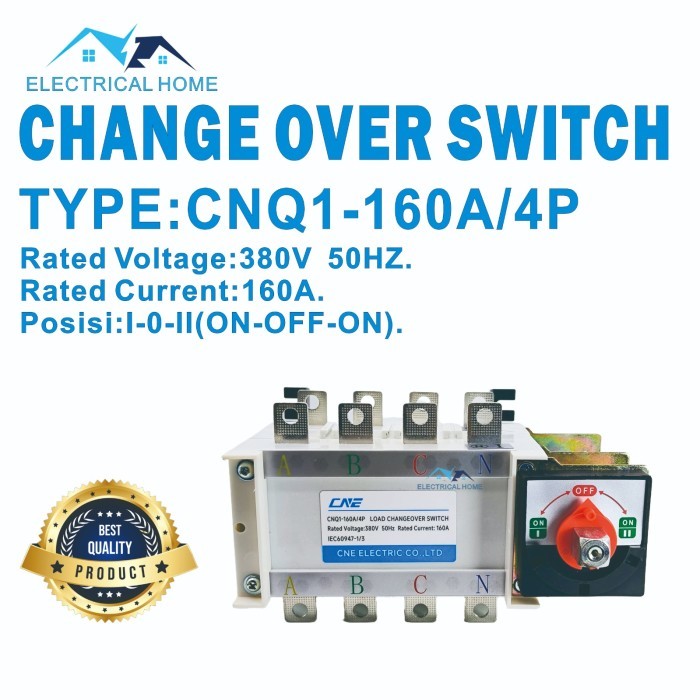 Jual Cos/Change Over Switch/Ohm Saklar 4P 160A(I-0-Ii) Otto. | Shopee ...