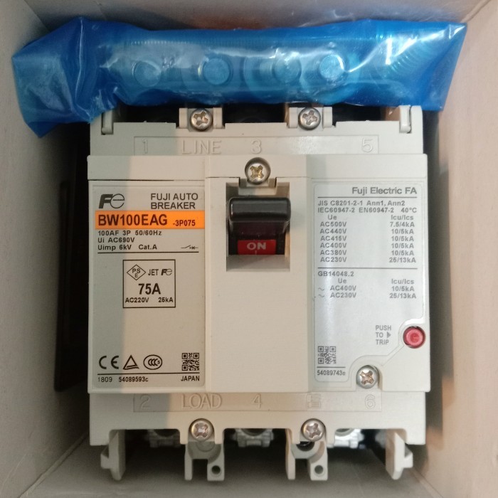Jual Breaker/Mccb Fuji Bw100Eag 3P 75A Original | Shopee Indonesia