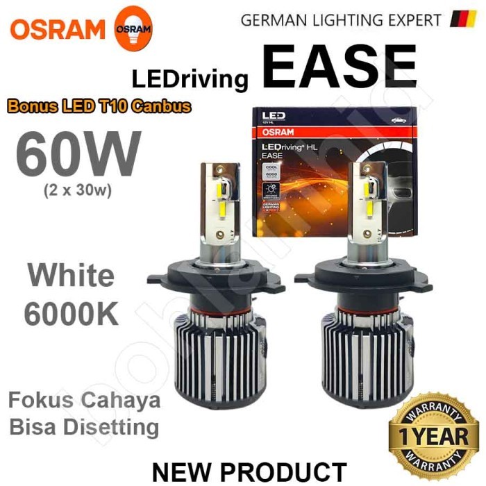 Jual Lampu Led Osram Ease H4 Hi/Lo Ledriving Hl Total 54W 6000K Ip68 Garansi Resmi | Shopee ...