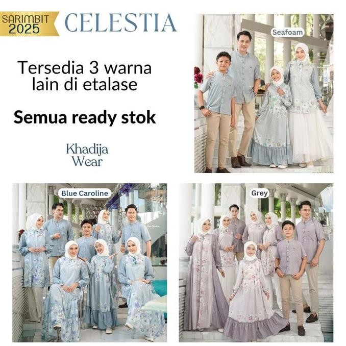 Jual CELESTIA GREY FAMSET NADHEERA LUXURY SARIMBIT 2025 COUPLE LEBARAN TERBARU CELESTIAL MEWAH ...