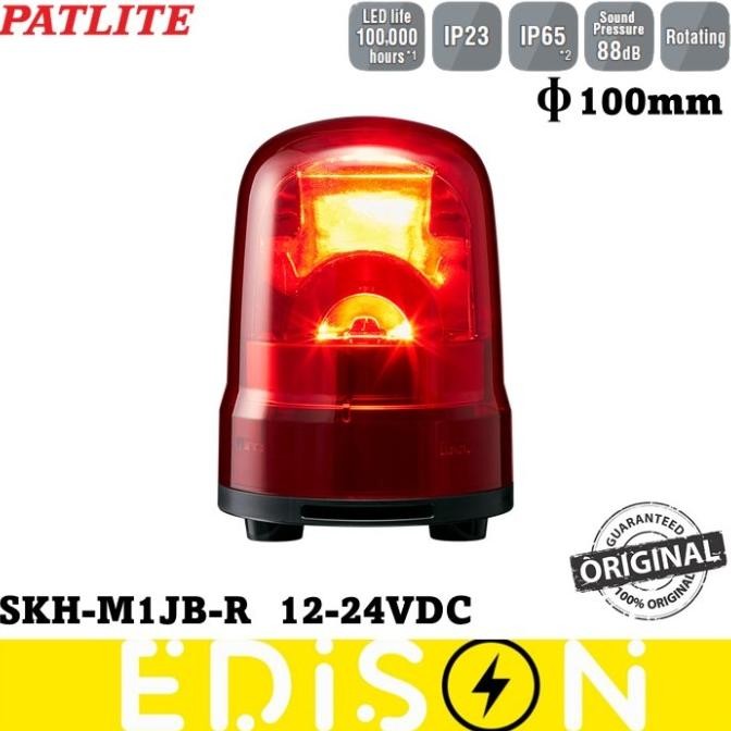 Jual Sale Patlite Skh-M1Jb-R 100Mm 12-24Vdc Red Led Rotary Lamp Beacon W/ Buzzer | Shopee Indonesia