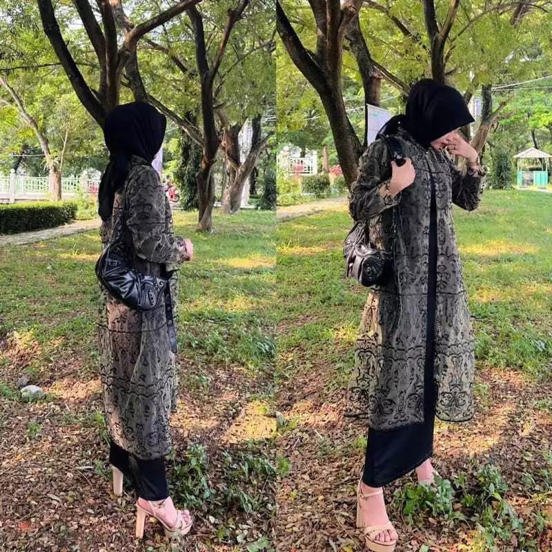 Jual HOT DEALS long tunik outer brukat/outer kondangan brukat bordir ...