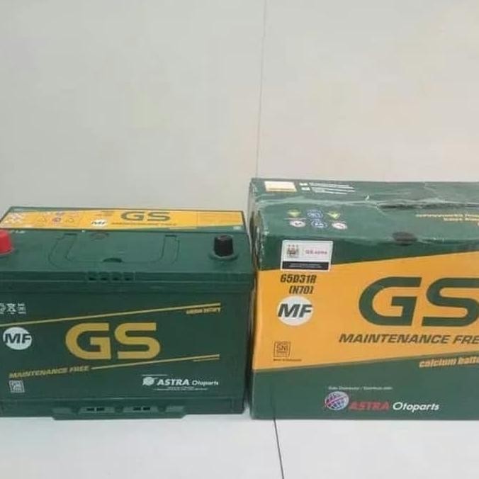 Jual aki mobil gs astra mf n70 65d31r 12volt 70 amper asli | Shopee Indonesia