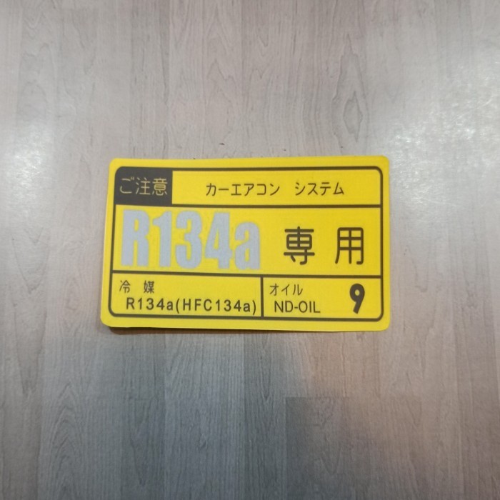 Jual stiker sticker caution plate engine freon ac R134a jdm | Shopee ...