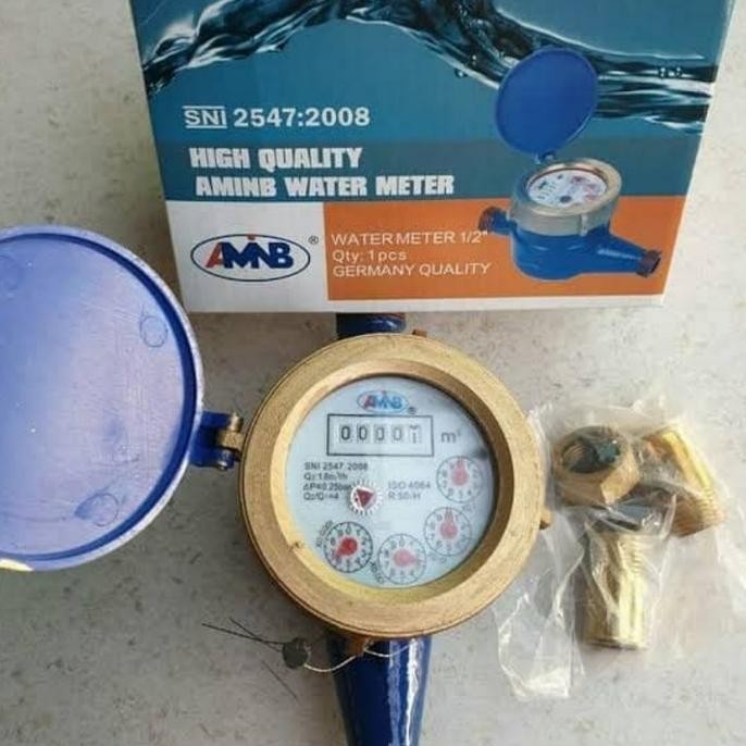 Jual Promo meteran air besi AMNB SNI / meteran PDAM / water meter besi ...