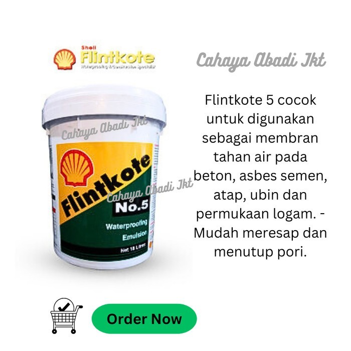 Jual SHELL FLINTKOTE BITUMEN WATERPROOFING NO.5 18LTR Kualitas Terbaik ...