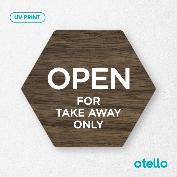 Jual Signage Open For Take Away Only Sign Board Label Toko Restoran ...