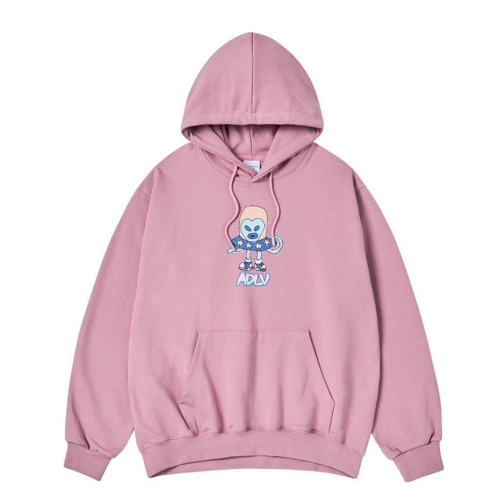 Jual [ADLV] Heart Alien Hoodie Pastel Pink - Hoodie Oversized Fit ...