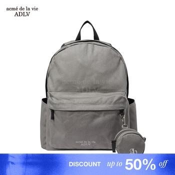 Jual [ADLV] Basic Logo Simple Cotton Backpack Light Khaki - Tas Unisex ...