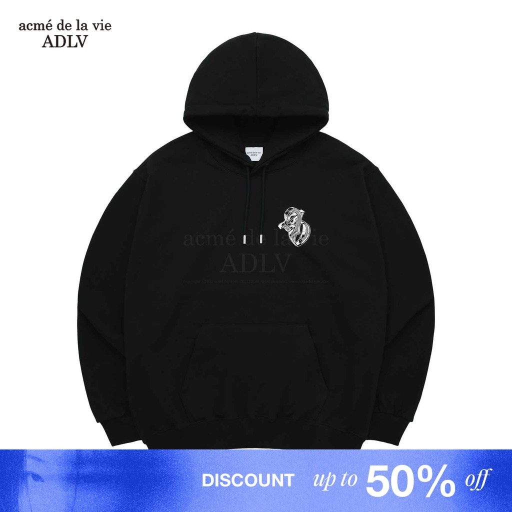 Jual [ADLV] Brick Logo Hoodie Black - Hoodie Oversized Fit Unisex acme ...