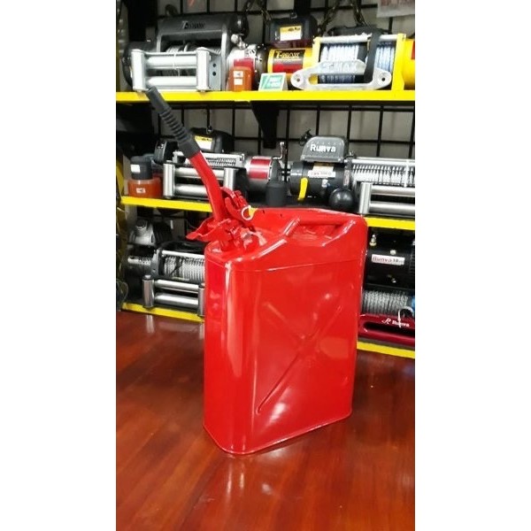 Jual JERIGEN BESI / STEEL JERRYCAN / OIL TANK KAP. 20 LTR TUTUP CONGKE ...