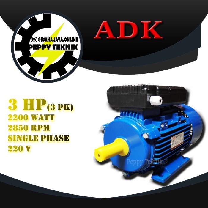 Jual HARGA DISC - Dinamo/Motor Listrik 3 HP/ 3 PK (2.2kw) 2850 RPM Pole ...