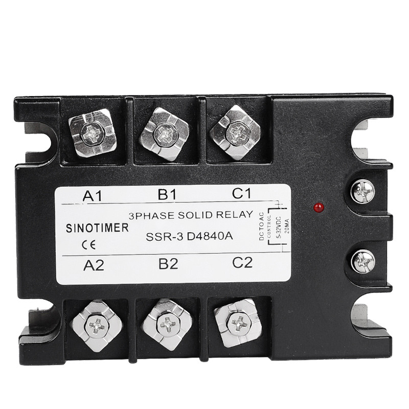 Jual New D4840A 3 Phase Solid State Relay SSR 40A DC-AC 30-480V AC ...