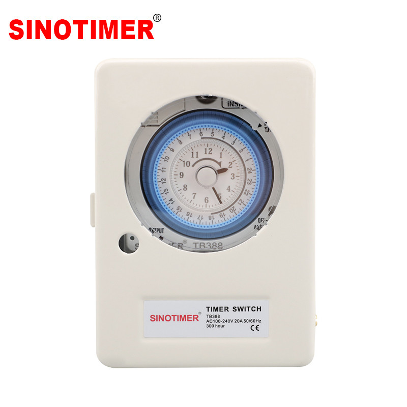 Jual New 100-240V 20A Quartz Mechanical Timer 24 Hours Programmable Din Rail Relay Outdoor ...