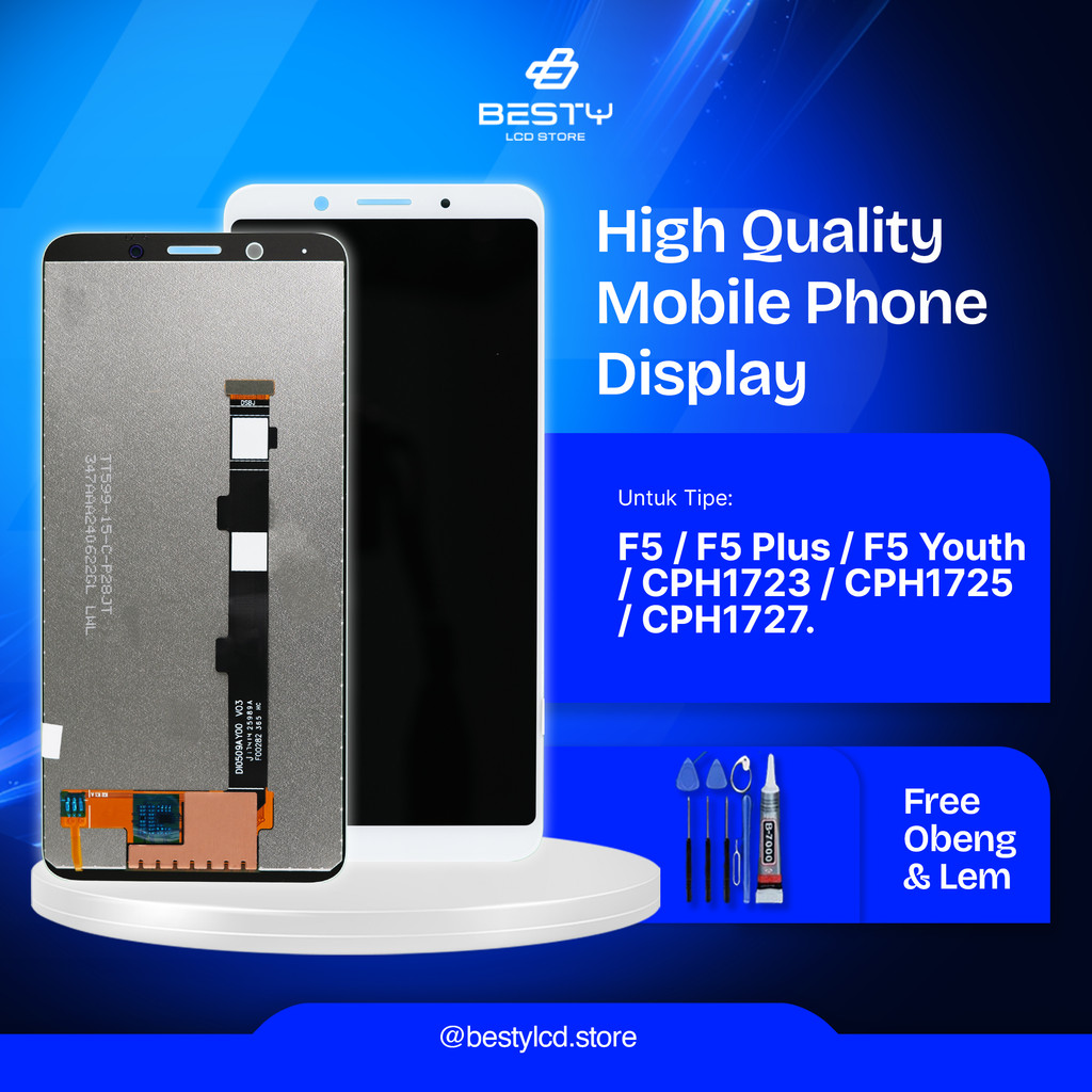 Jual Lcd Oppo F5 / F5 Plus / F5 Youth / CPH1723 / CPH1725 / CPH1727 ...