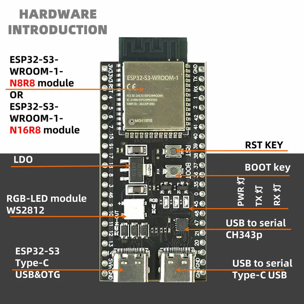 Jual NEW ESP32-S3 Development Board 2.4G Wifi Module for Arduino ESP ...