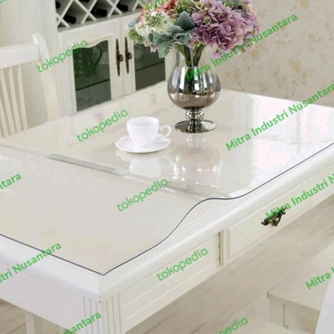 Jual Taplak Meja Alas Meja Plastik Pvc Bening Transparan 120Cm X 60Cm ...