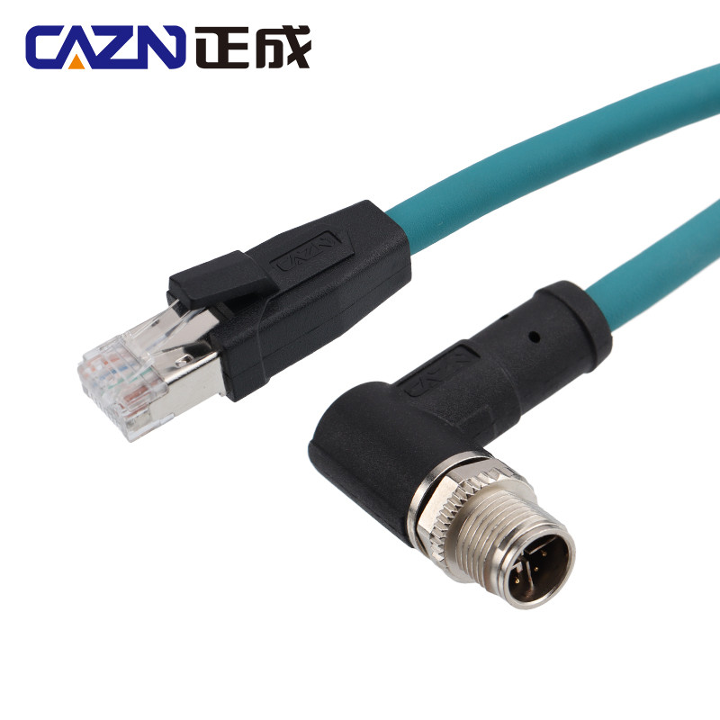 Jual SNK M12 Connector 8 pin X code Male Straight Angled to RJ45 ...