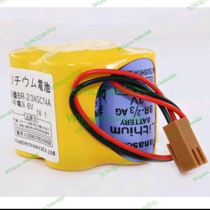 Jual Battery Baterai Lithium Plc Fanuc Br-2/3Agct4A Br2/3Agct4A 6V ...